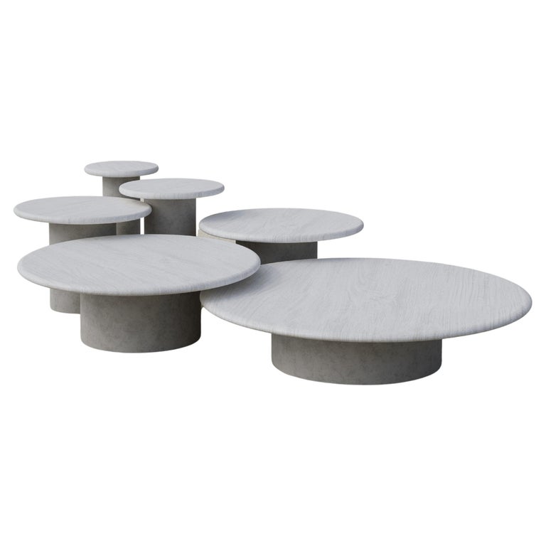 Raindrop Full Set, White Oak / Microcrete For Sale at 1stDibs
