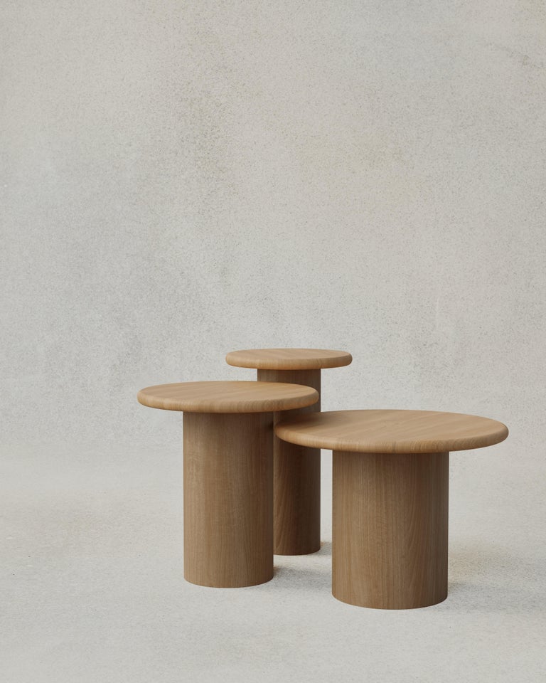 Raindrop Side Table Set, 300, 400, 500, Oak / Oak For Sale at 1stDibs