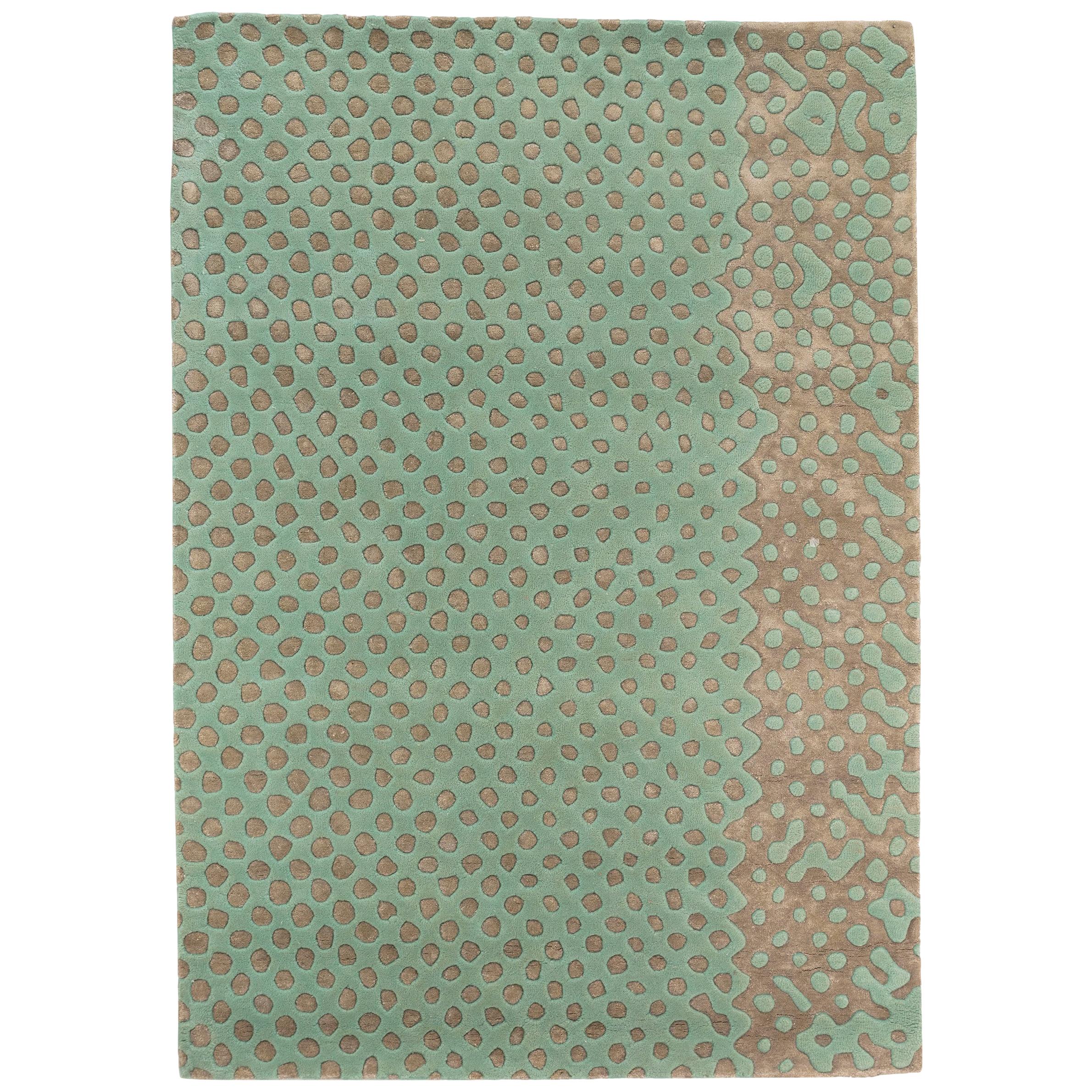Raindrops Small Mint Green Rug by Matteo Cibic For Sale at 1stDibs
