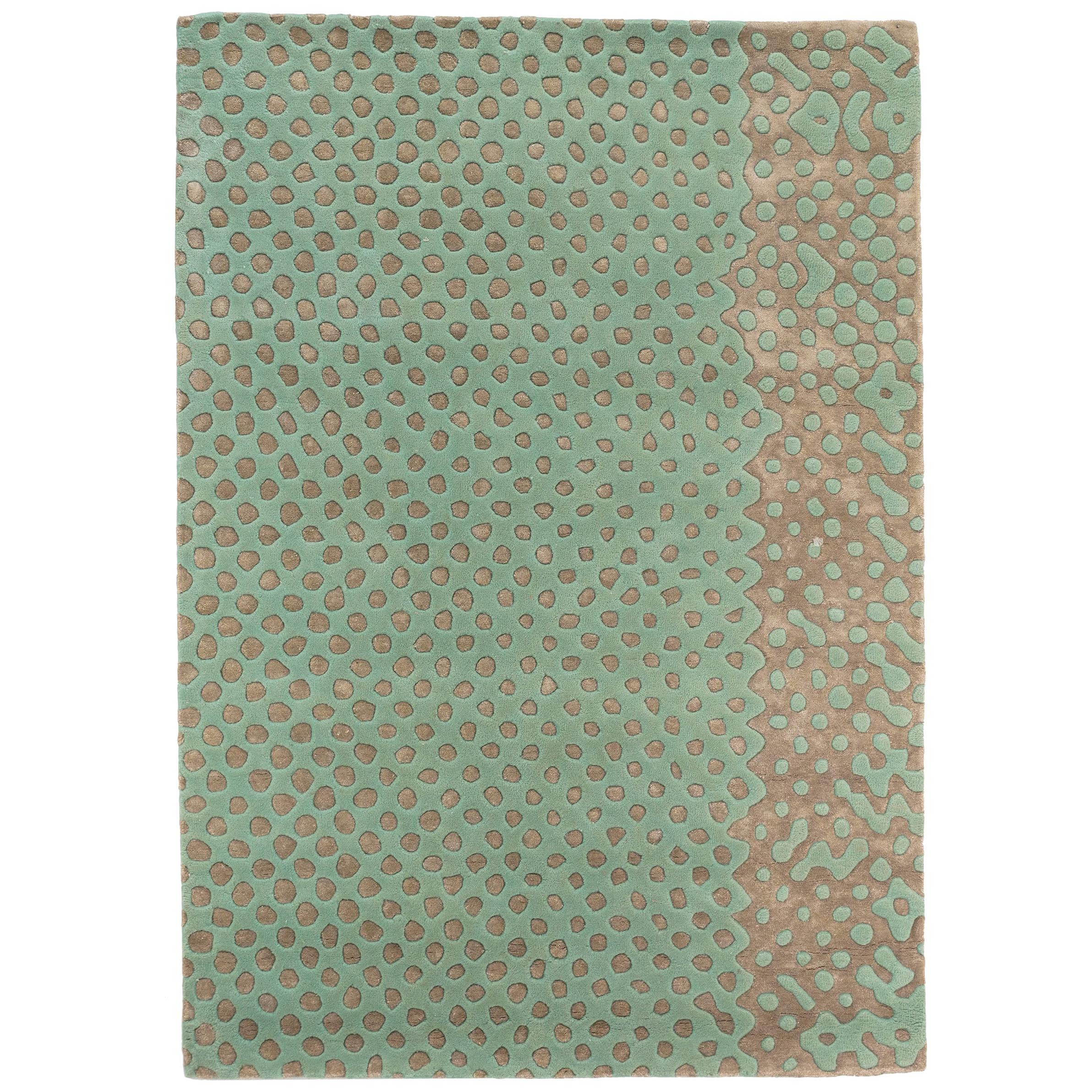 Raindrops Small Mint Green Rug by Matteo Cibic For Sale at 1stDibs