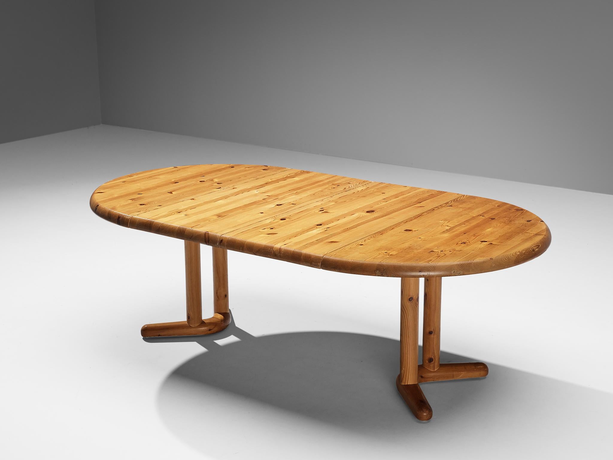 Rainer Daumiller Extendable Dining Table in Solid Pine For Sale at 1stDibs
