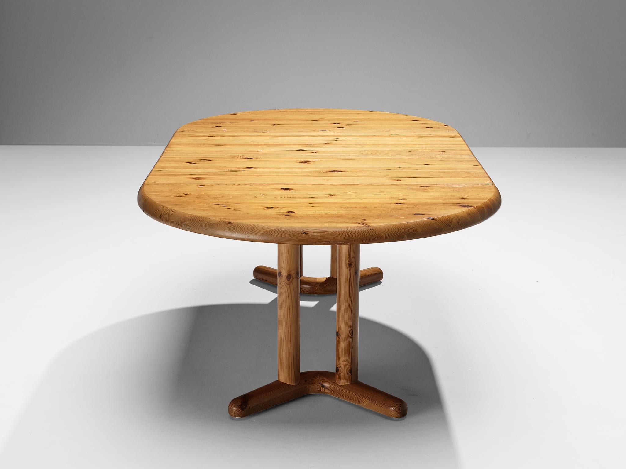 Rainer Daumiller Extendable Dining Table in Solid Pine For Sale at 1stDibs