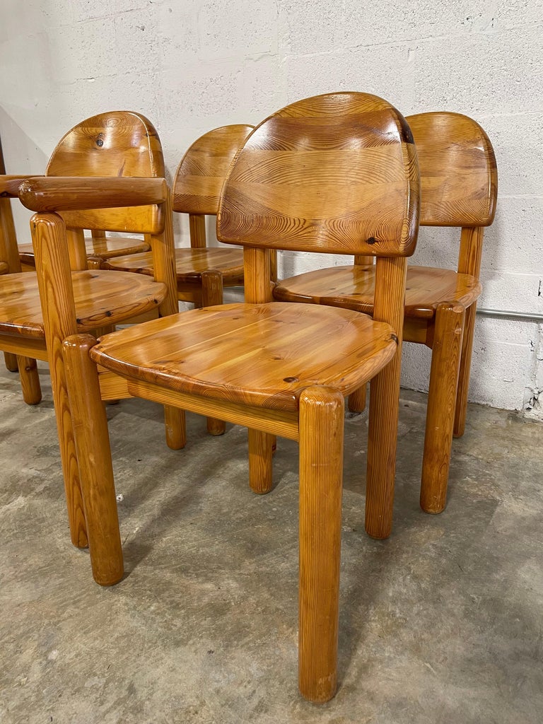Rainer Daumiller Set of 6 Pine Chairs For Sale at 1stDibs