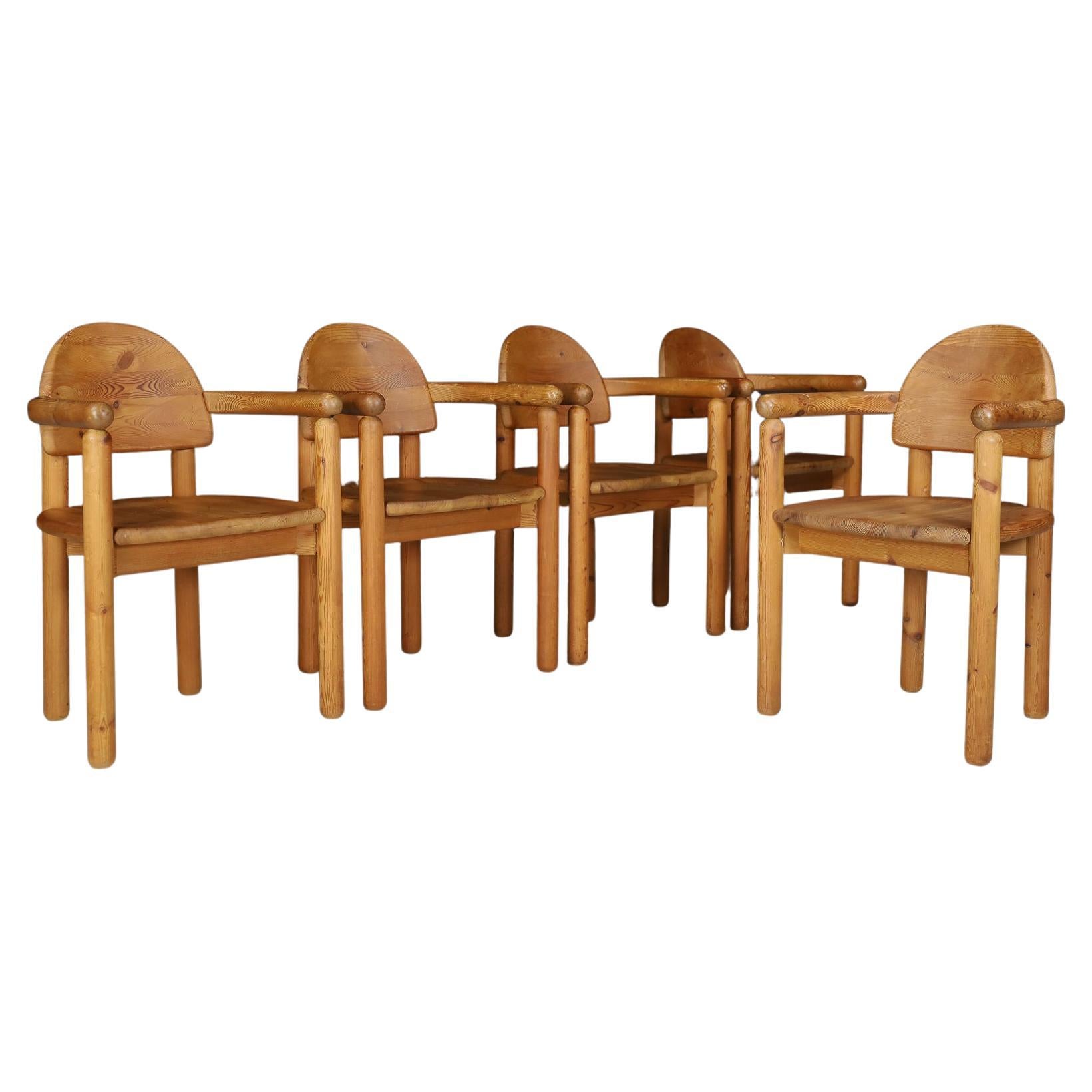 Rainer Daumiller, Set of 4 Dining Chairs in Solid Pine, Danish Modern, 1970s For Sale at 1stDibs