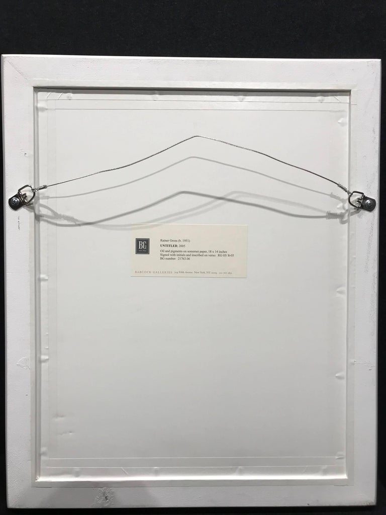 Rainer Gross - Orange Abstract pressed pigment painting from 2005 by ...