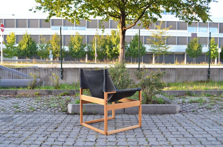 Rainer Schell for Schlapp Möbel Modell Canto Shell Chair Saddle Leather ...