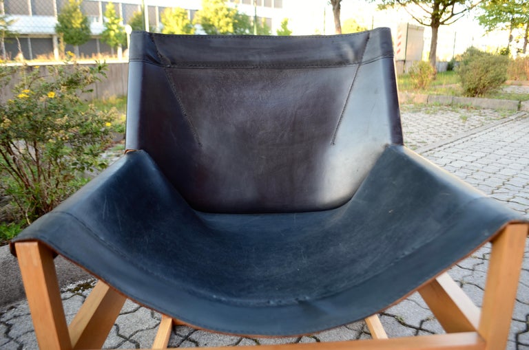 Rainer Schell for Schlapp Möbel Modell Canto Shell Chair Saddle Leather ...