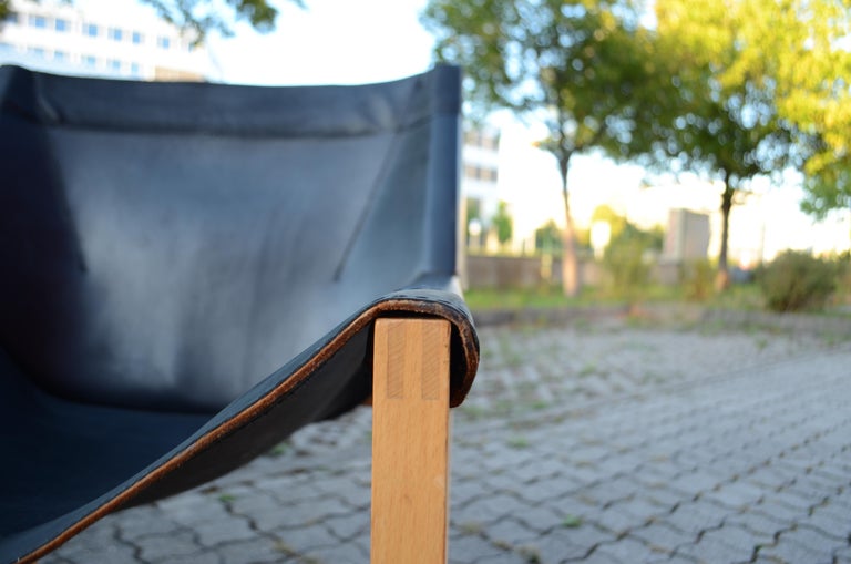 Rainer Schell for Schlapp Möbel Modell Canto Shell Chair Saddle Leather ...