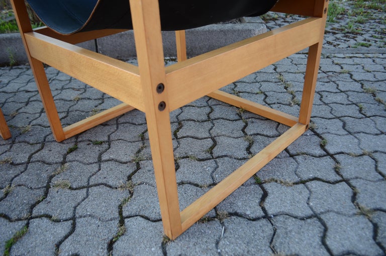 Rainer Schell for Schlapp Möbel Modell Canto Shell Chair Saddle Leather ...
