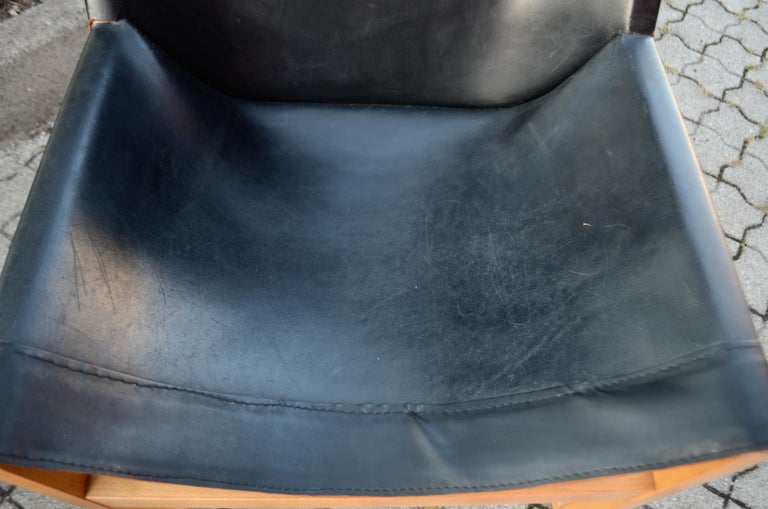 Rainer Schell for Schlapp Möbel Modell Canto Shell Chair Saddle Leather ...