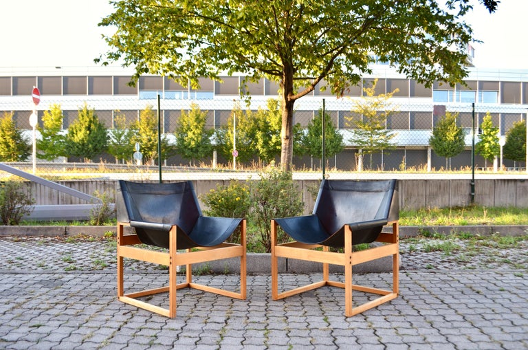 Rainer Schell for Schlapp Möbel Modell Canto Shell Chair Saddle Leather ...