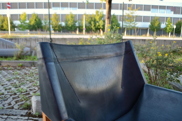 Rainer Schell for Schlapp Möbel Modell Canto Shell Chair Saddle Leather ...