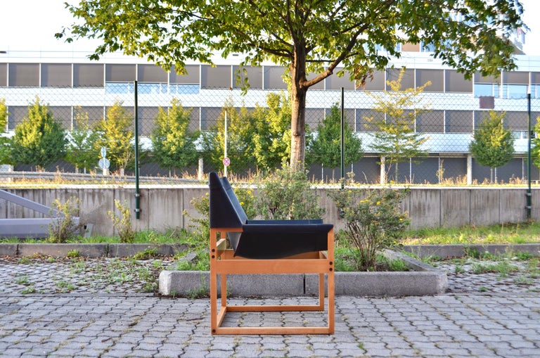 Rainer Schell for Schlapp Möbel Modell Canto Shell Chair Saddle Leather ...