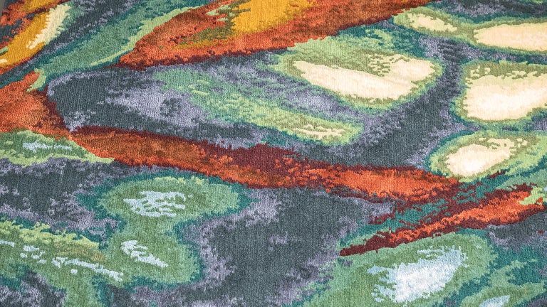 Deep green Rug Tropical Floral themed for Living room - Rainforest For ...