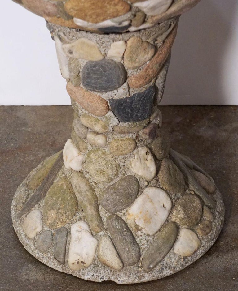 Raised Pebble-Pot Garden Planter or Urn with Embedded Stones from ...