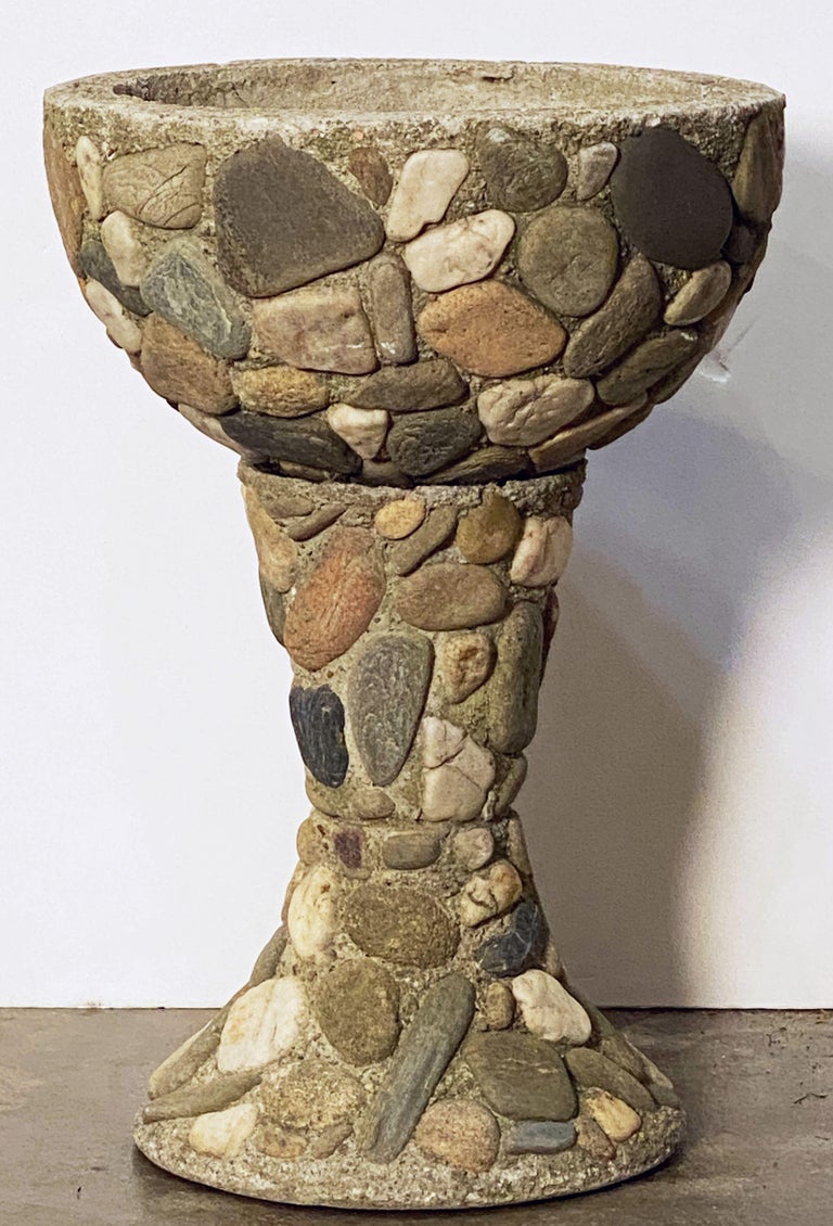 Raised Pebble-Pot Garden Planter or Urn with Embedded Stones from ...