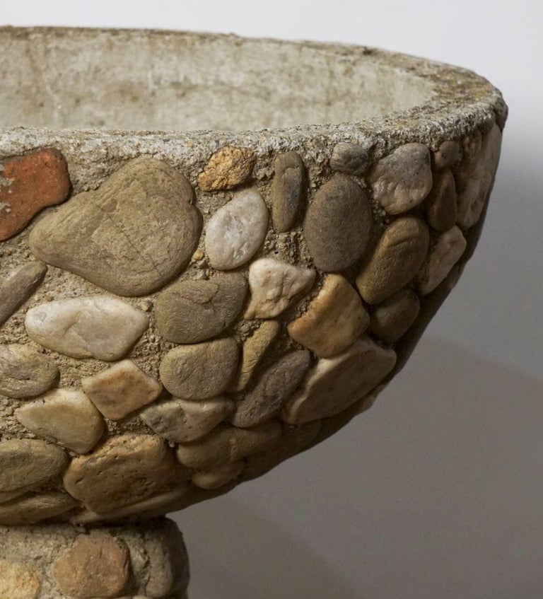 Raised Pebble-Pot Garden Planter or Urn with Embedded Stones from ...
