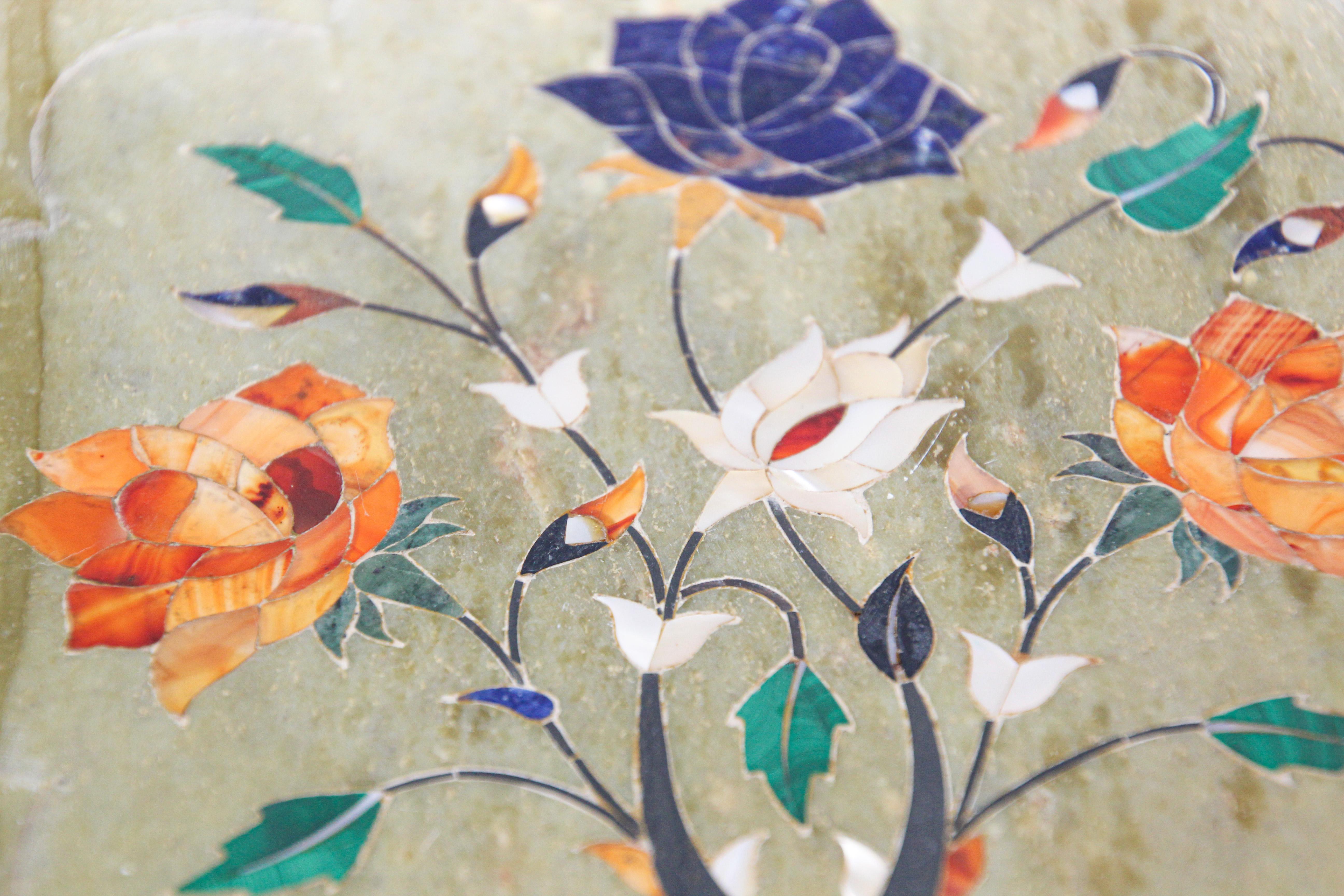 Rajasthani Stone Marble Inlay Taj Mahal Pietra Dura Decorative Plate at ...