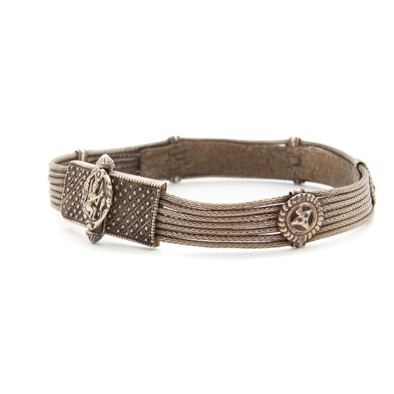 Rajasthani Tribal Ethnic Indian Silver Snake Chain Choker Necklace at ...