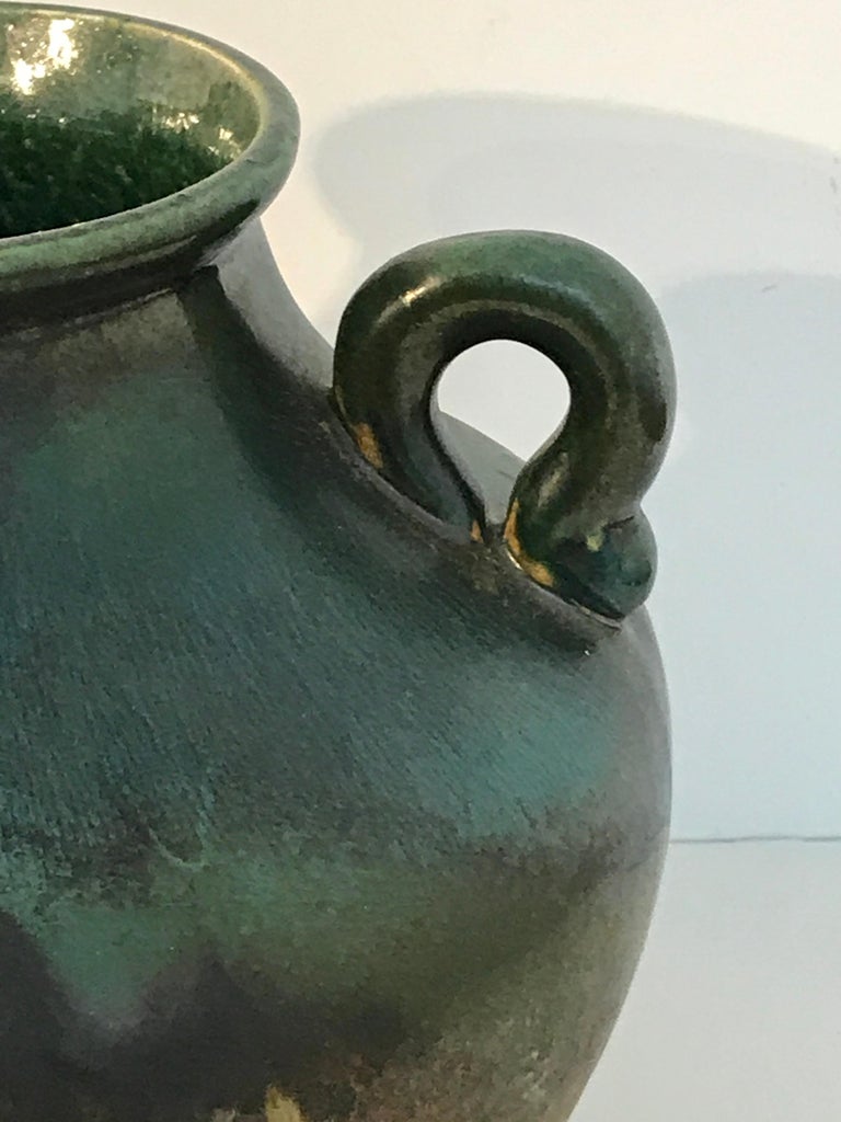 Raku Pottery Classical Vase, by Tony Evans For Sale at 1stDibs