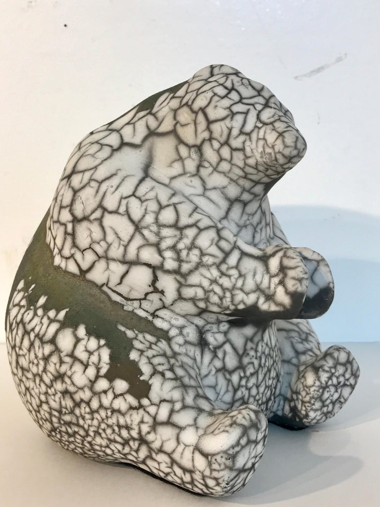 Raku Pottery "Polar Bear" by Tony Evans at 1stDibs