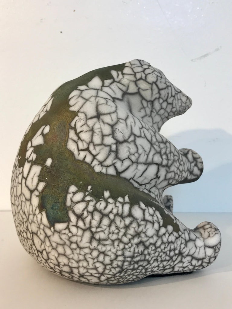 Raku Pottery "Polar Bear" by Tony Evans at 1stDibs