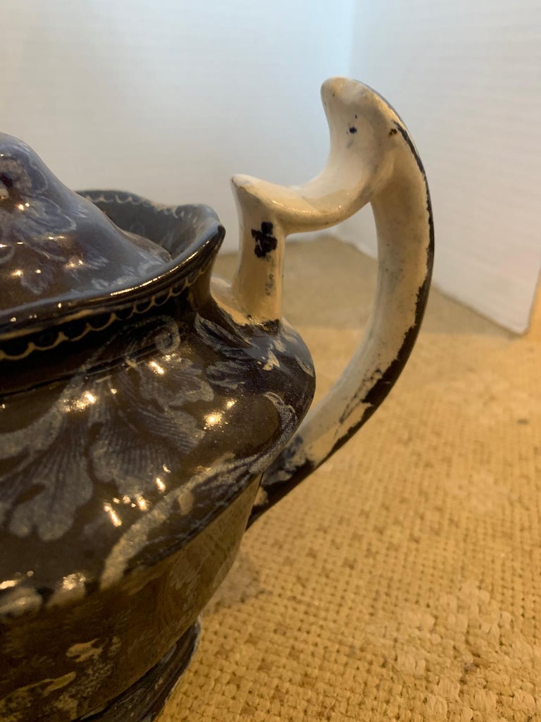 Ralph and James Clews Marked English Staffordshire Transferware Teapot ...