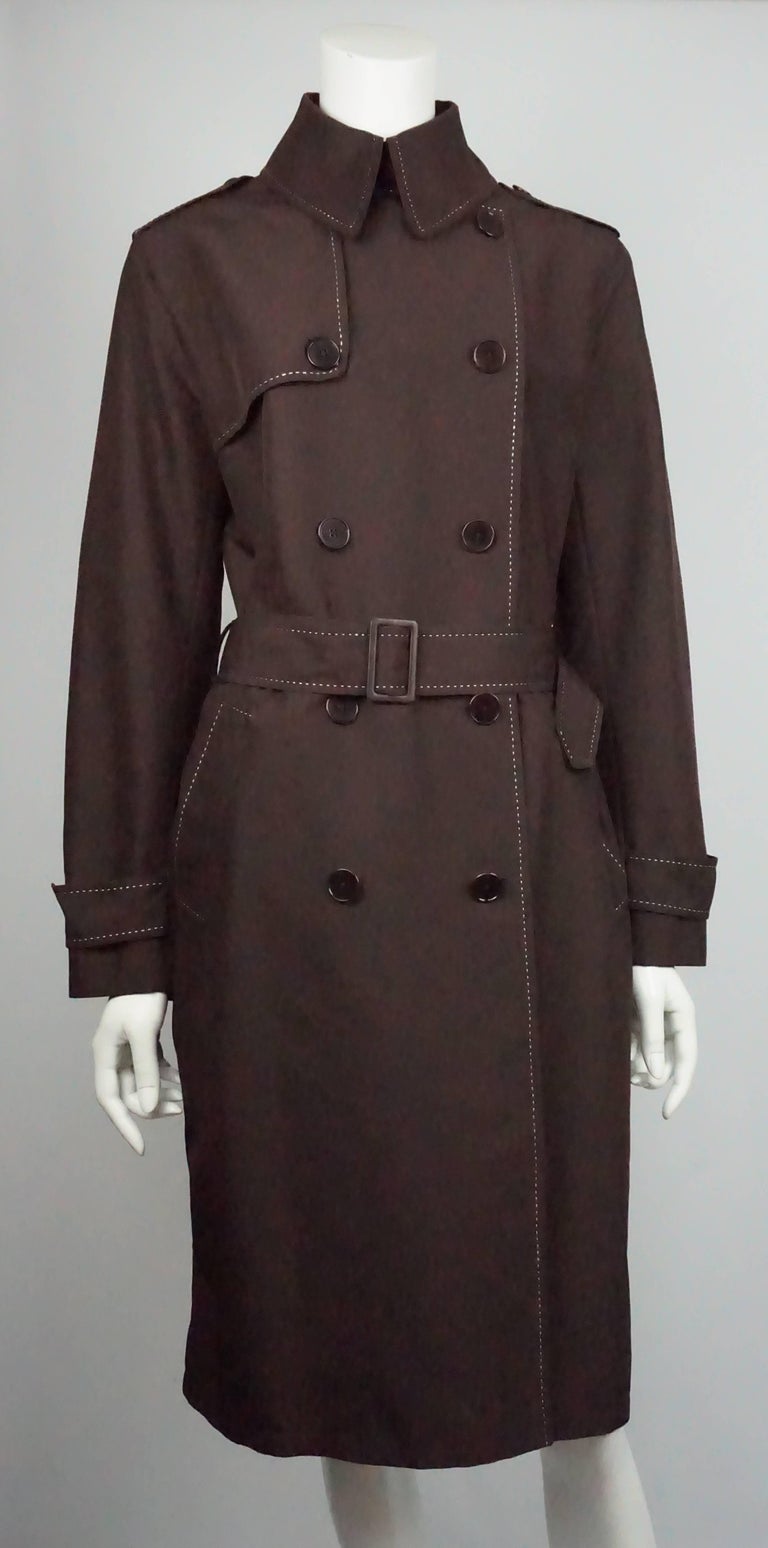 Ralph Lauren BL Brown Rain Coat For Sale at 1stDibs