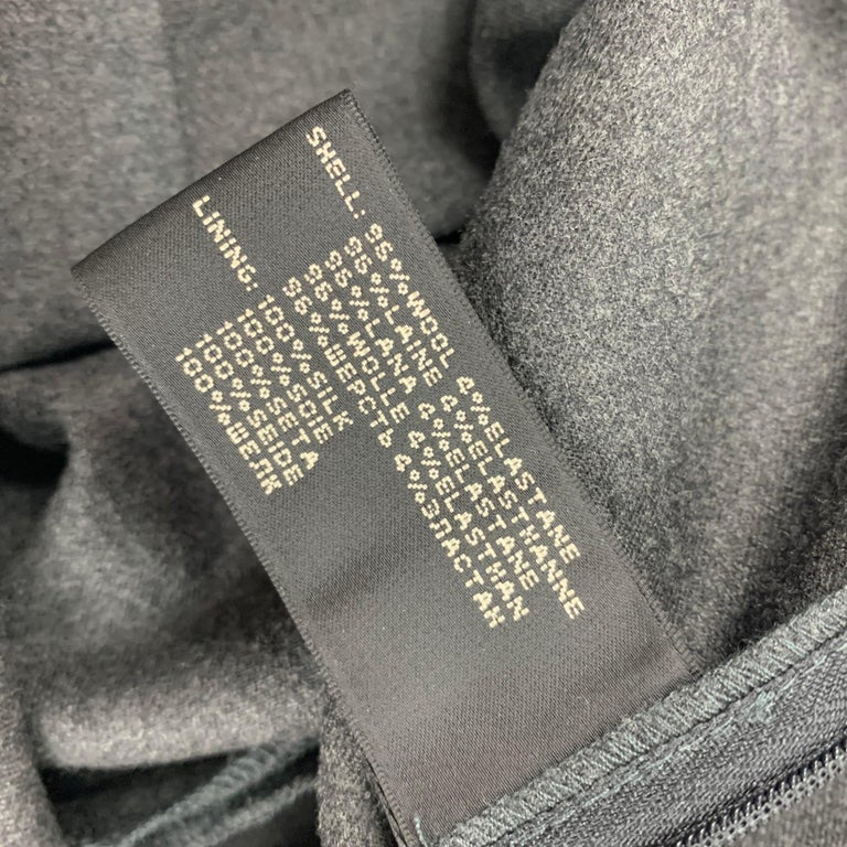 RALPH LAUREN Black Label Size 2 Charcoal Wool Narrow Leg Dress Pants ...