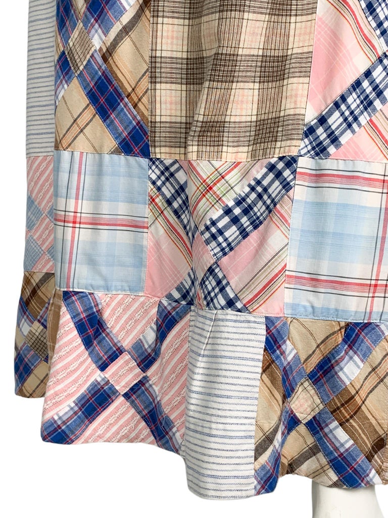 Ralph Lauren Blue Label patchwork printed checkered cotton maxi skirt ...