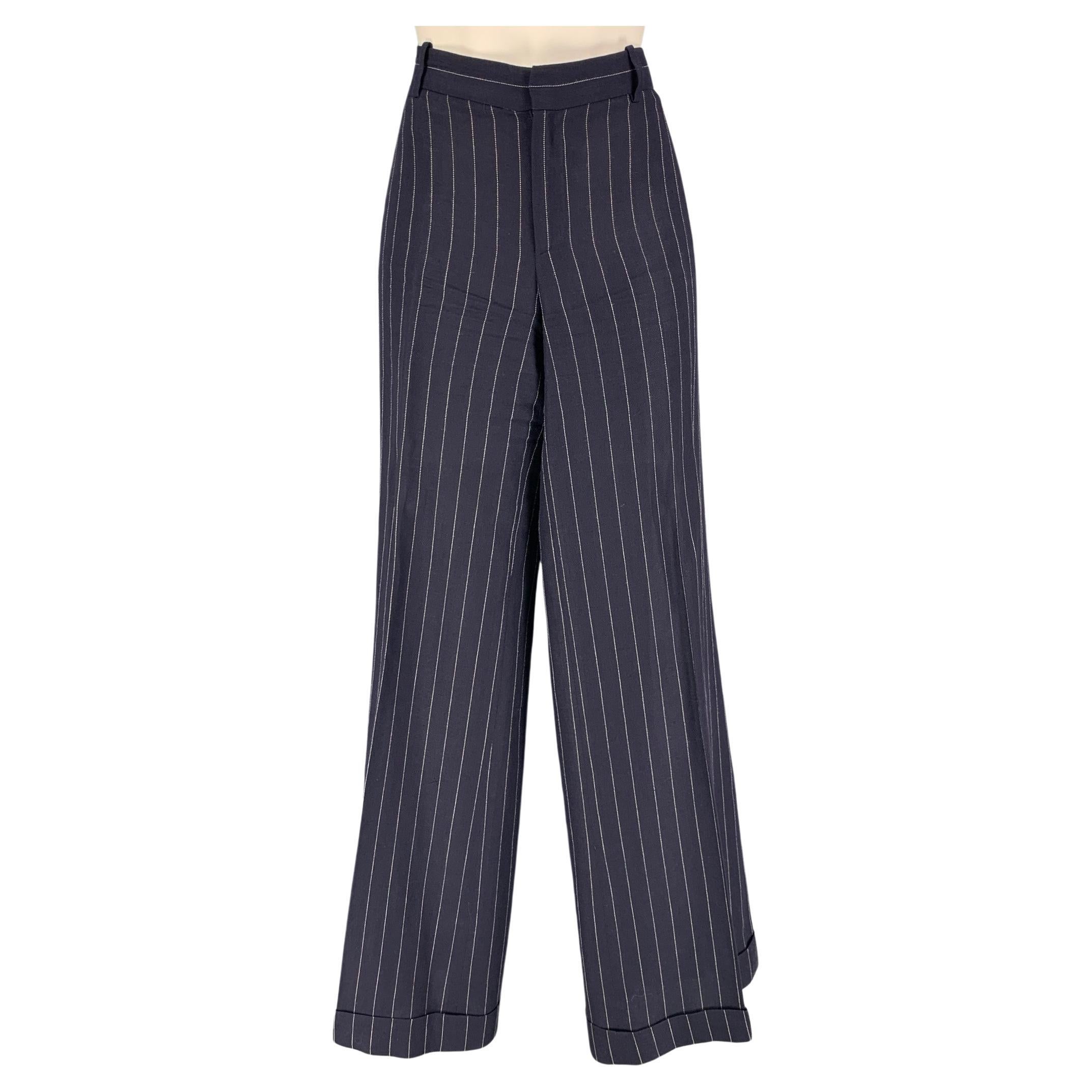 RRL by RALPH LAUREN Size 33 Navy Dirty Washed Denim Contrast Stitch ...