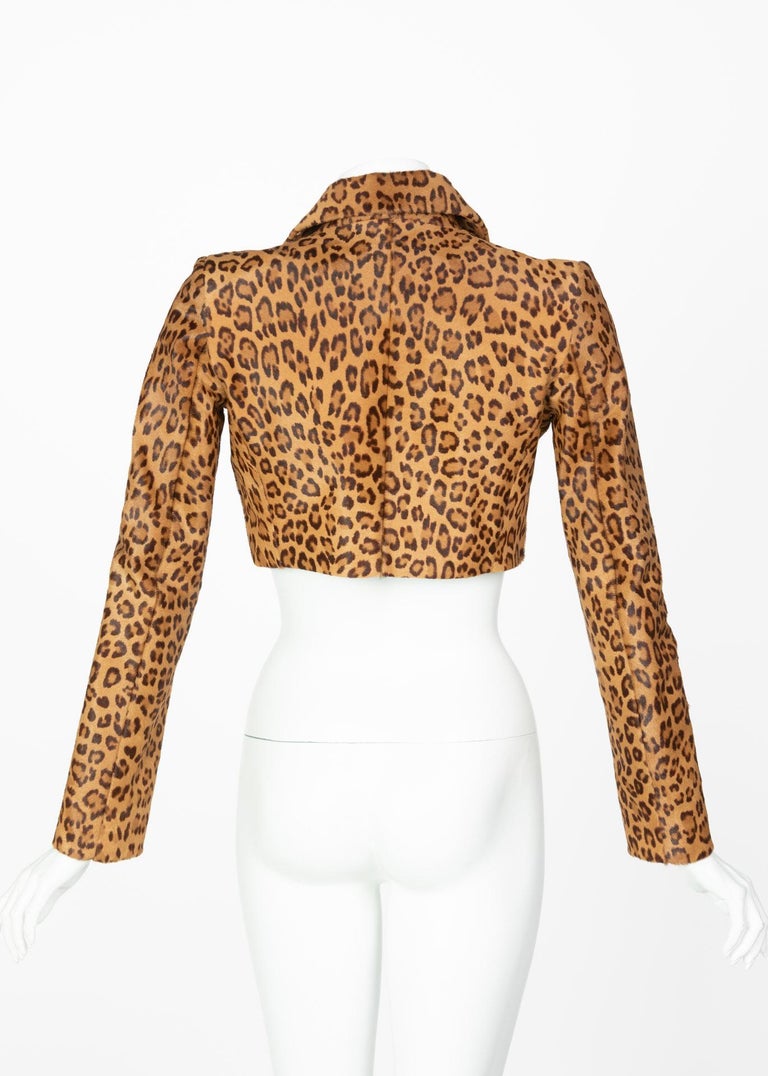 Ralph Lauren Collection Leopard Shearling Cropped Bolero Jacket For ...