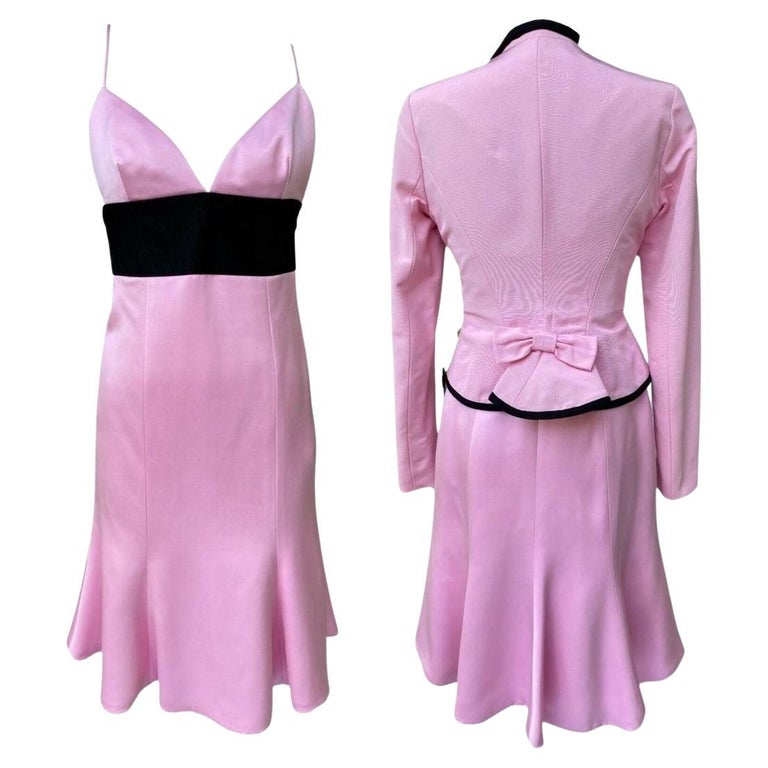Ralph Lauren Collection Purple Label Pink Ascot Dress and Jacket S/S ...