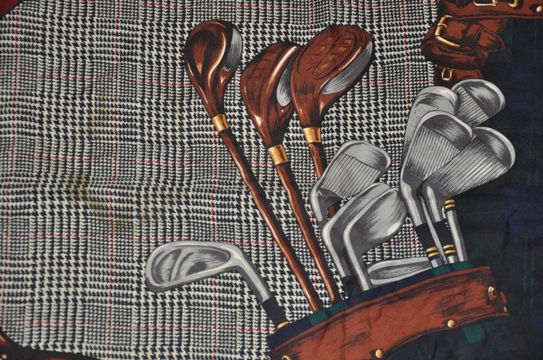 Ralph Lauren Elegant and Wonderfully Detailed "The Art Of Golf" Silk ...