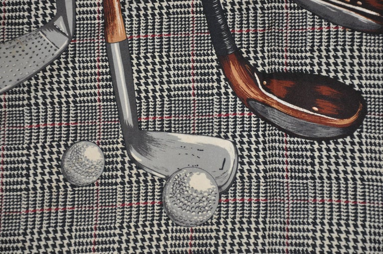 Ralph Lauren Elegant and Wonderfully Detailed "The Art Of Golf" Silk ...