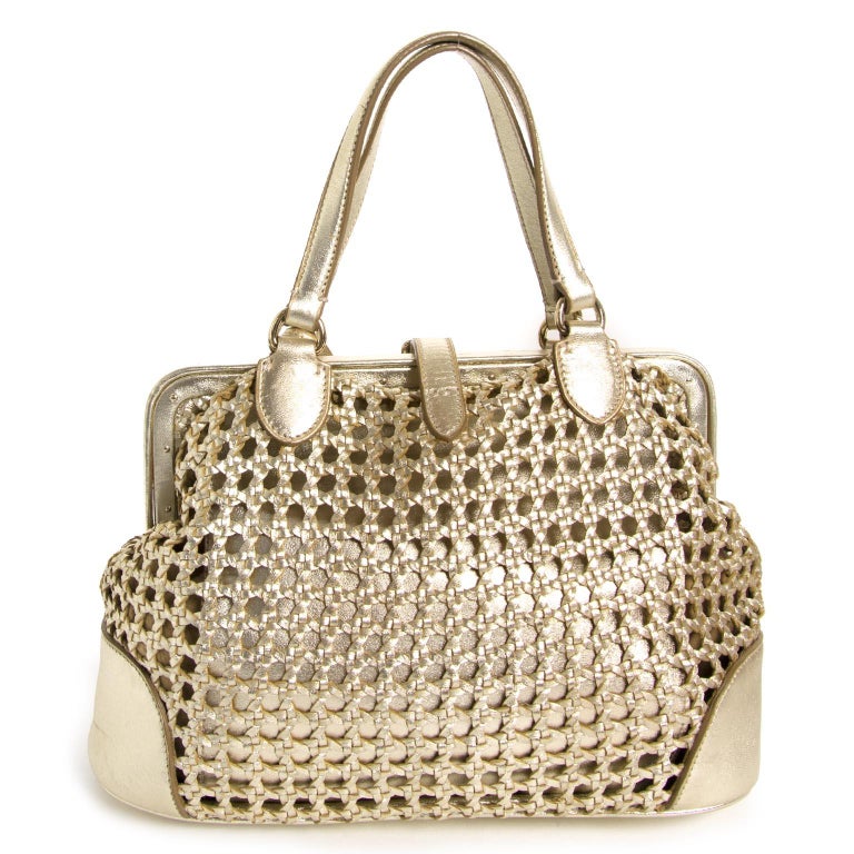 Ralph Lauren Gold Top Handle Bag For Sale at 1stDibs | ralph lauren ...