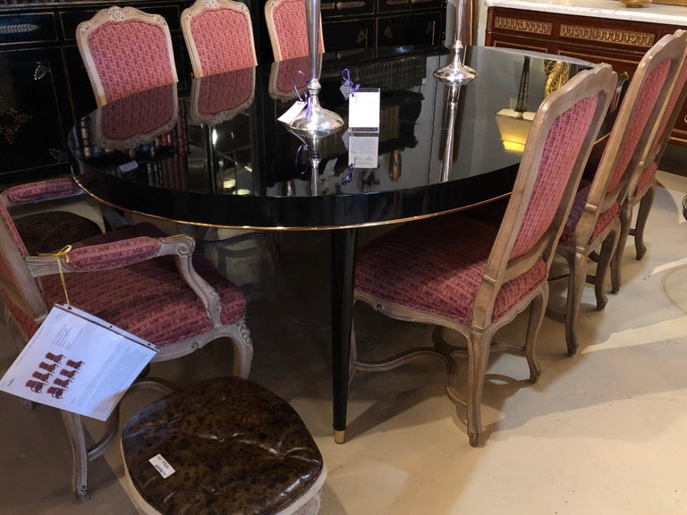 Ralph Lauren Hollywood Regency Style Ebony Dining Table, "One Fifth ...
