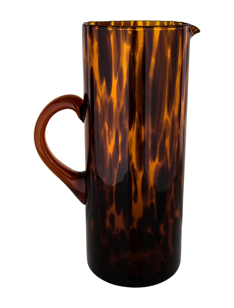 Ralph Lauren Kendrick Tortoiseshell Glass Pitcher For Sale at 1stDibs