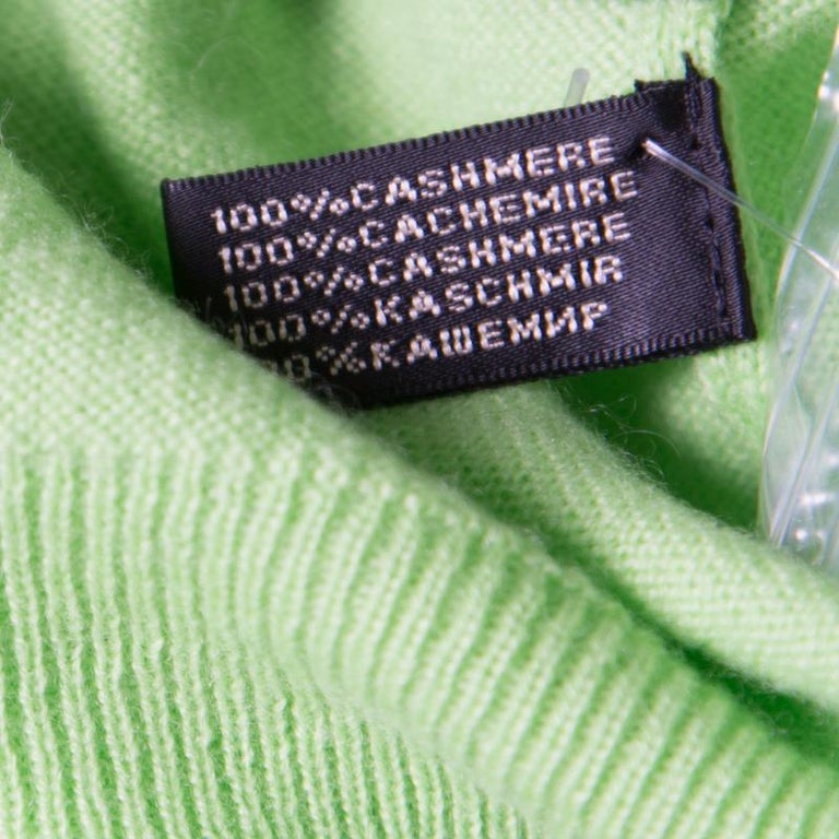 Ralph Lauren Lime Green V-Neck Cashmere Sweater S For Sale at 1stDibs ...