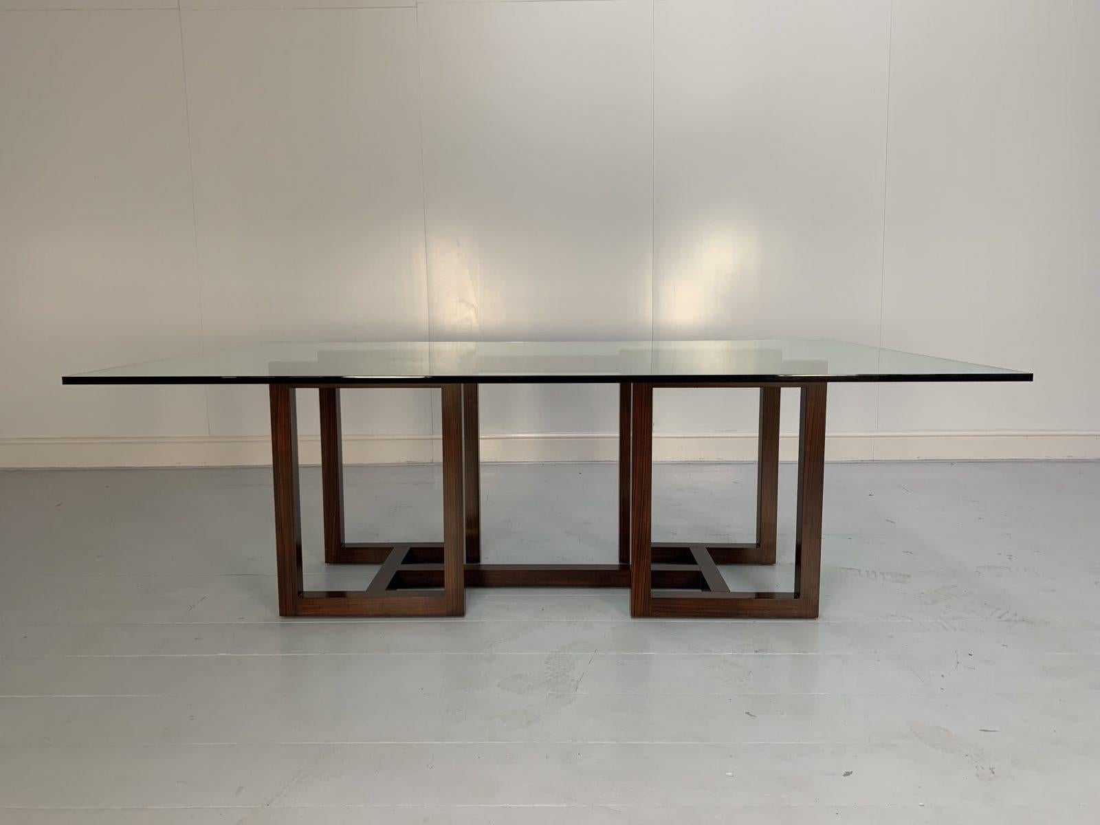 Ralph Lauren “Mercer Street” Dining Table Desk in Rosewood and Glass ...