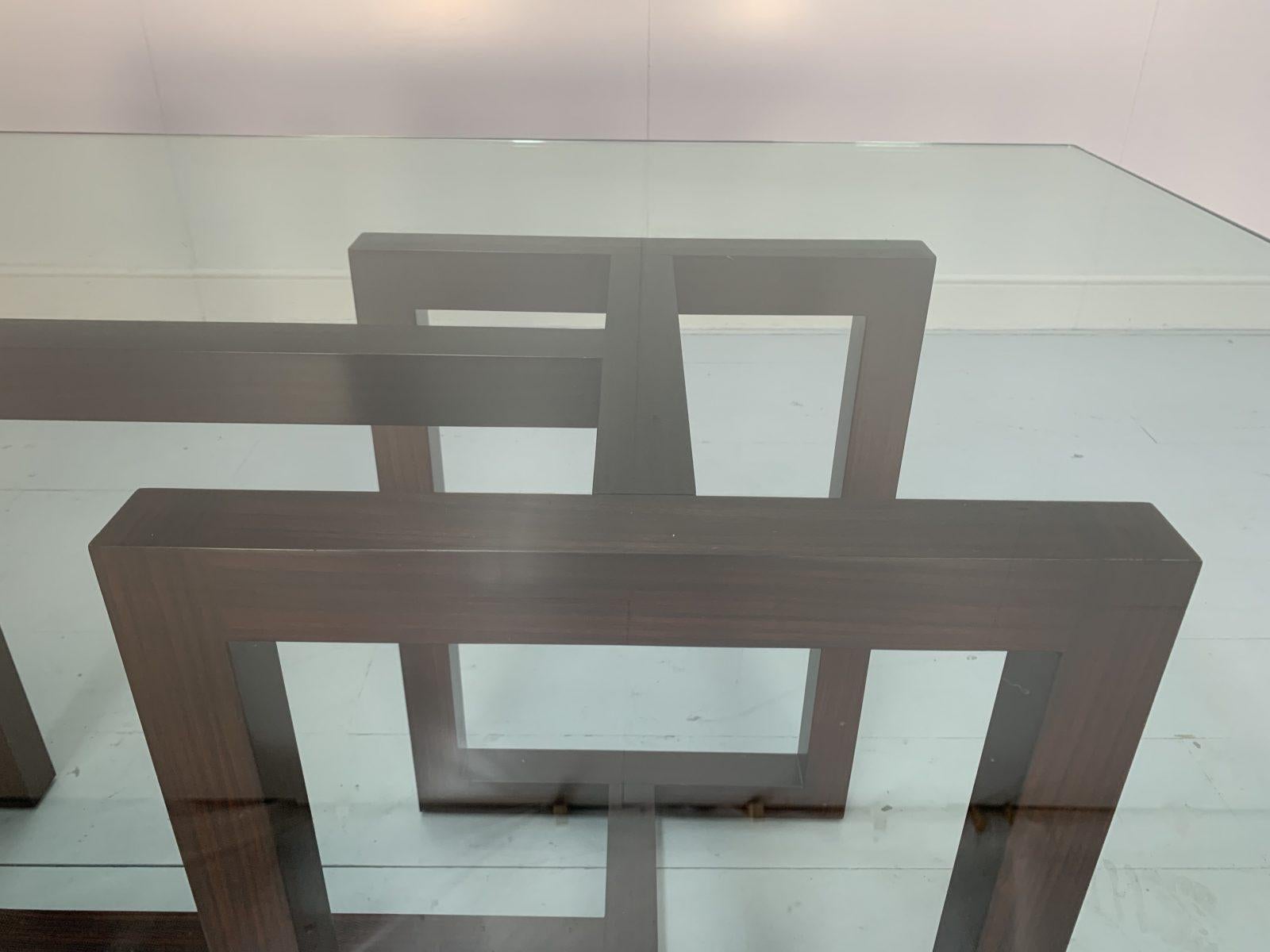 Ralph Lauren “Mercer Street” Dining Table Desk in Rosewood and Glass ...