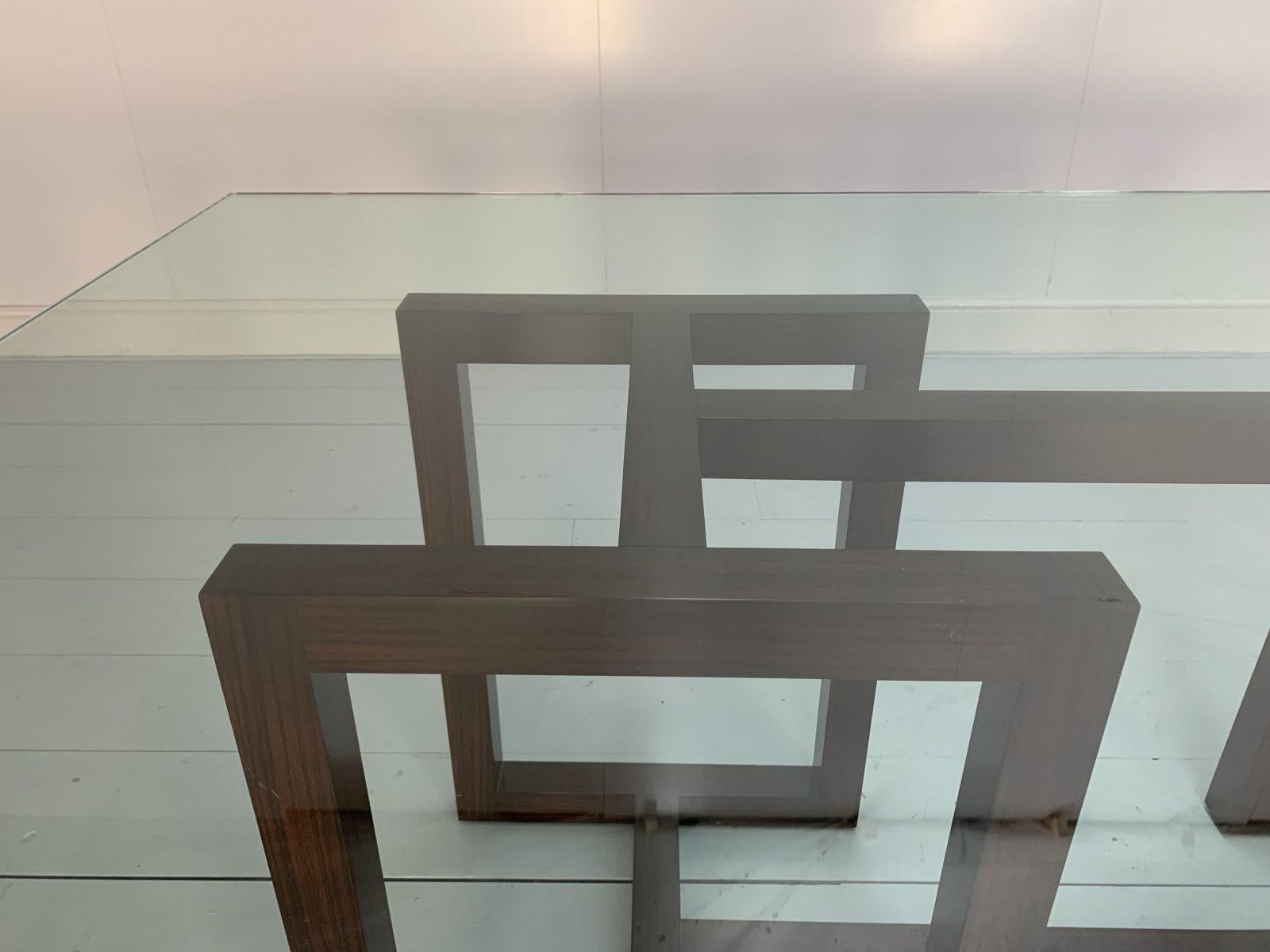 Ralph Lauren “Mercer Street” Dining Table Desk in Rosewood and Glass ...