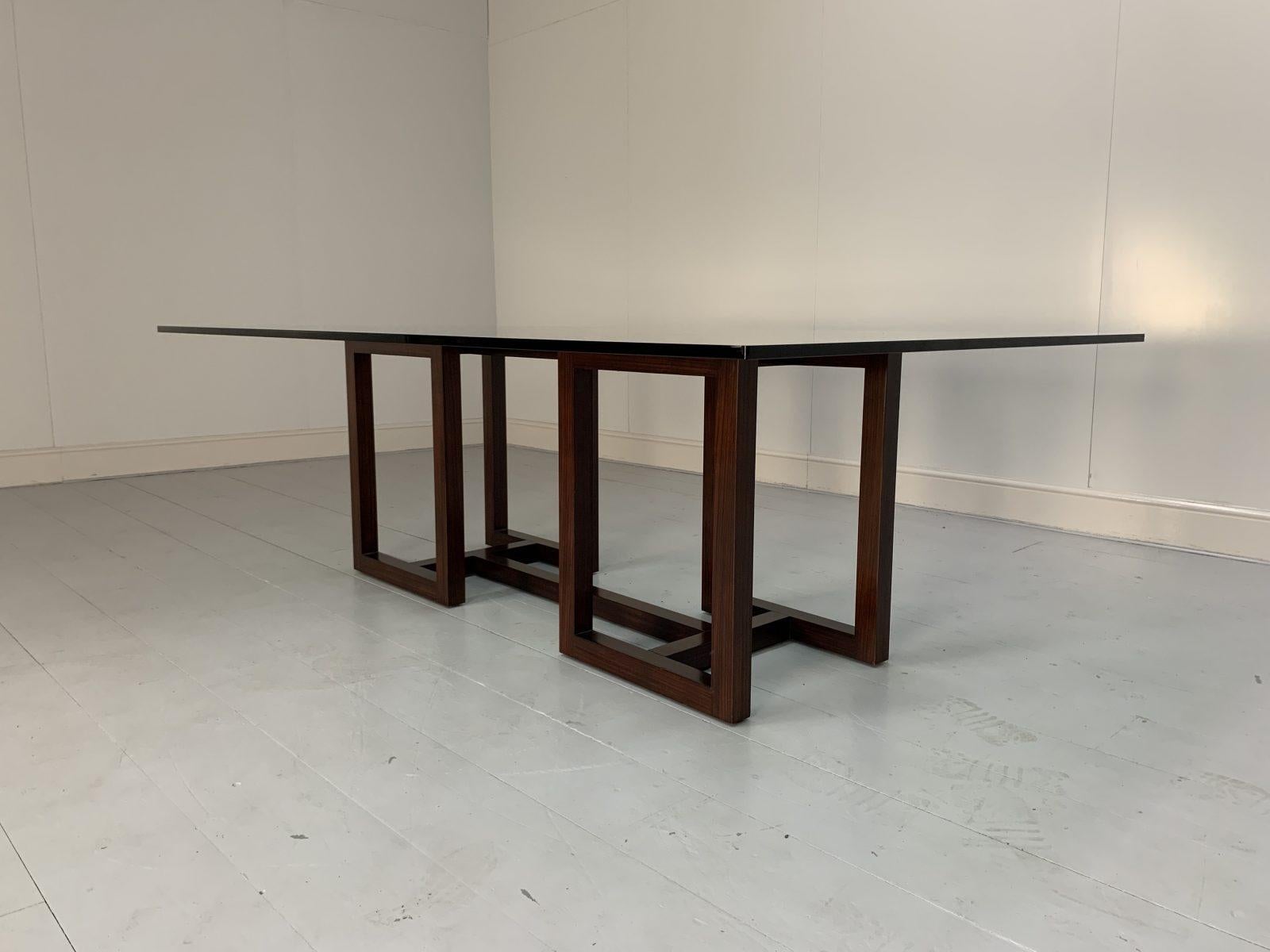 Ralph Lauren “Mercer Street” Dining Table Desk in Rosewood and Glass ...