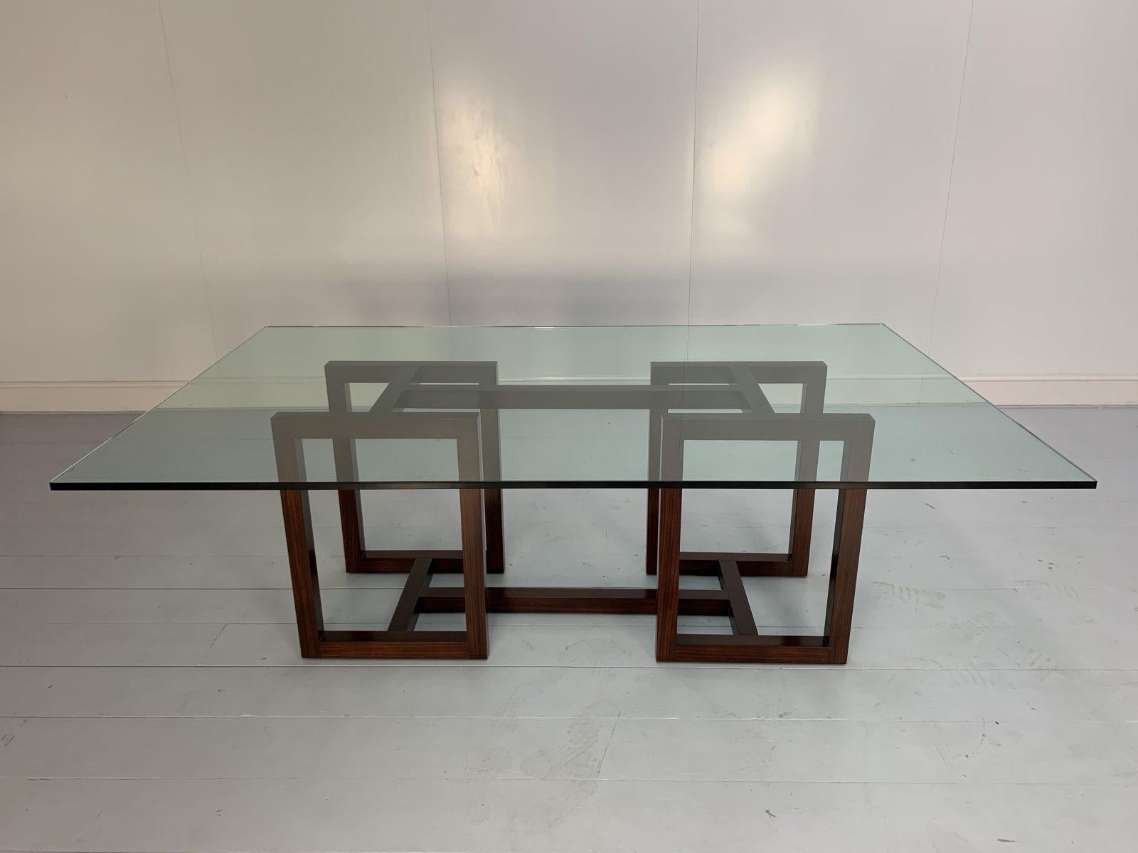 Ralph Lauren “Mercer Street” Dining Table Desk in Rosewood and Glass ...