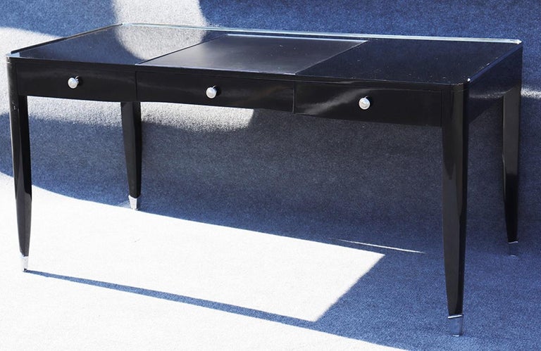 Black Ralph Lauren One Fifth Paris Bureau Plat Writing Table Desk at ...