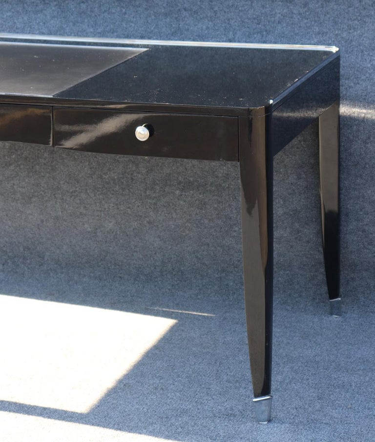 Black Ralph Lauren One Fifth Paris Bureau Plat Writing Table Desk at ...