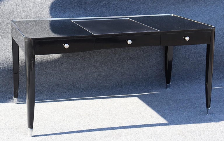 Black Ralph Lauren One Fifth Paris Bureau Plat Writing Table Desk at ...