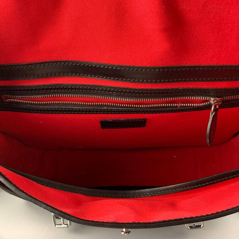 RALPH LAUREN Purple Label Black Leather Briefcase For Sale at 1stDibs