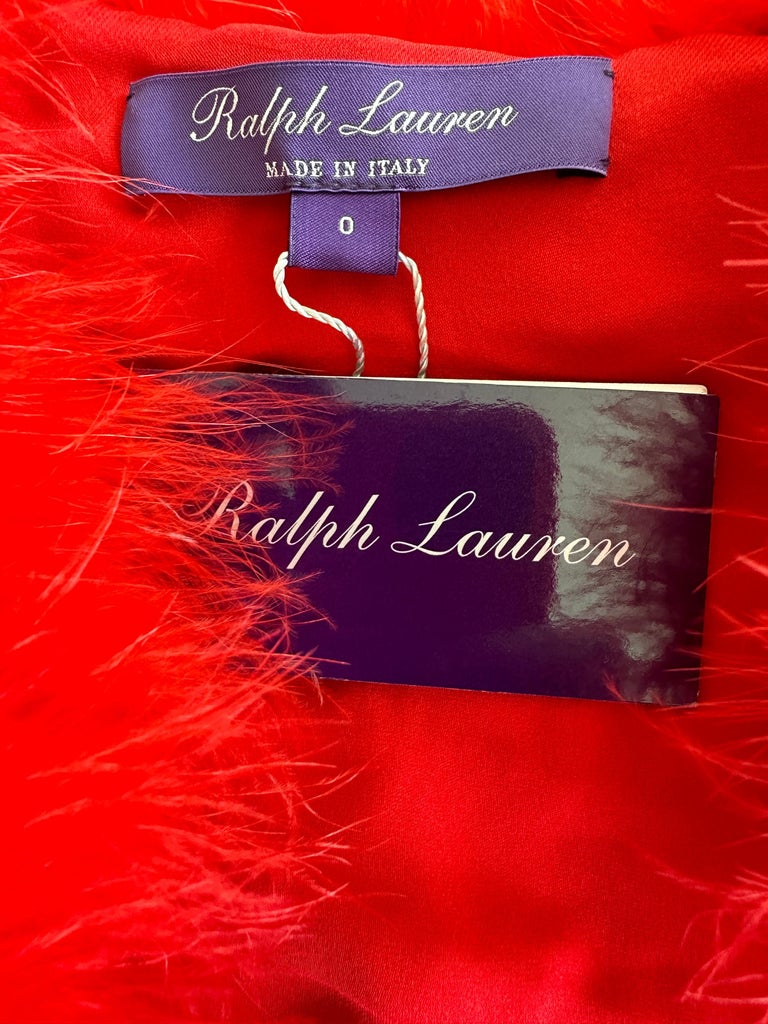 Ralph Lauren Purple Label Vintage Marabou Feather Shrug For Sale at 1stDibs