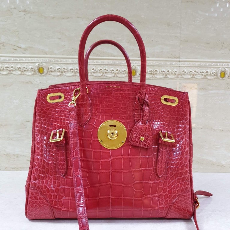 Ralph Lauren Red Alligator Ricky Bag For Sale at 1stDibs | ricky bag ...